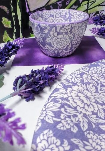 Ceramic Decals for Clay | Chrysanthemum Violet TPV9 | Japan Crafts
